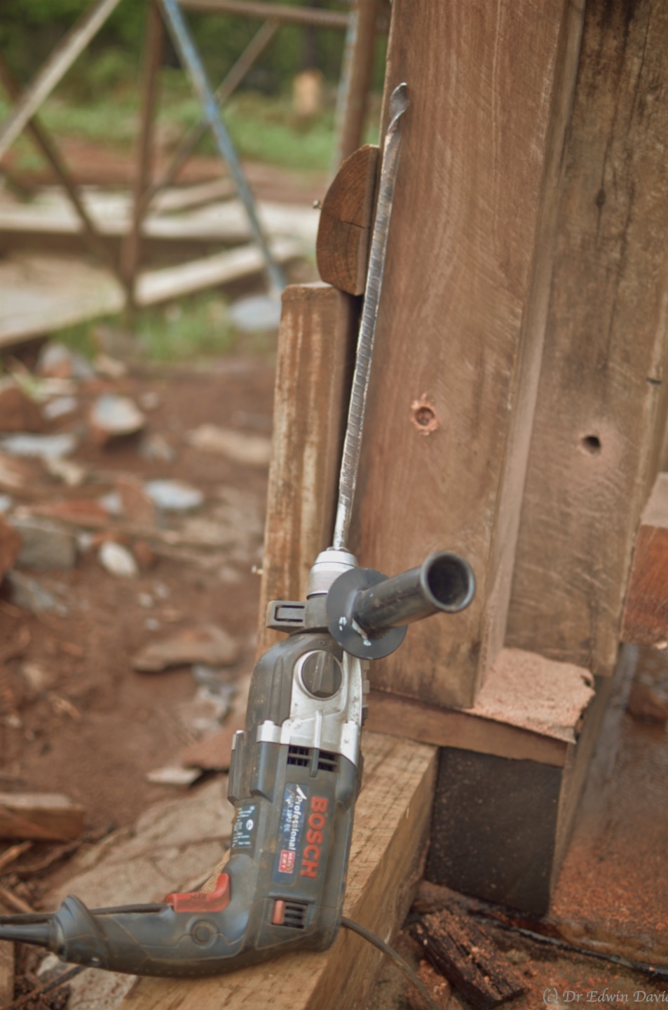 Drilling Eucalyptus with 450 mm rebar drill bit | Eastern Highlander