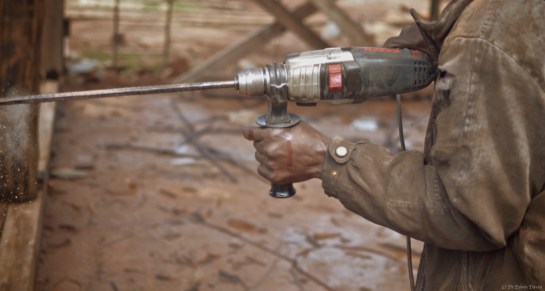 Drilling Eucalyptus with 450 mm rebar drill bit | Eastern Highlander