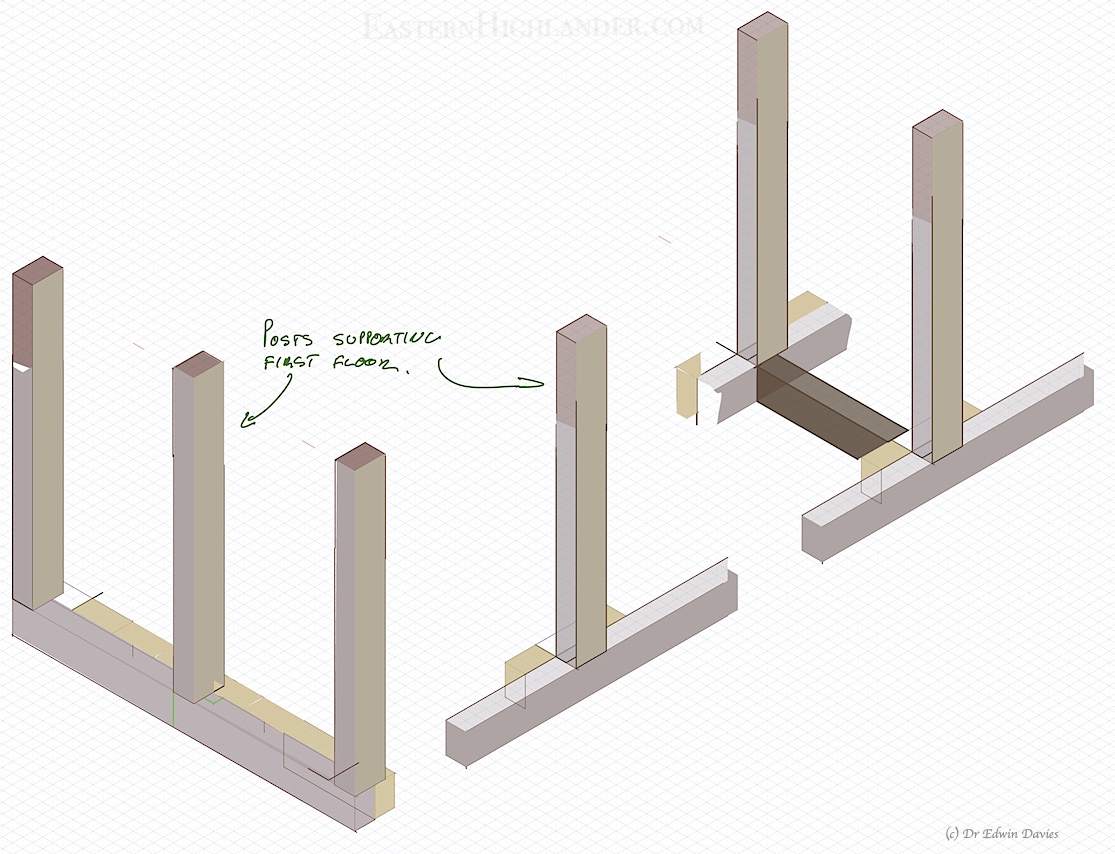 Post and beam isometric construction drawings | Eastern Highlander