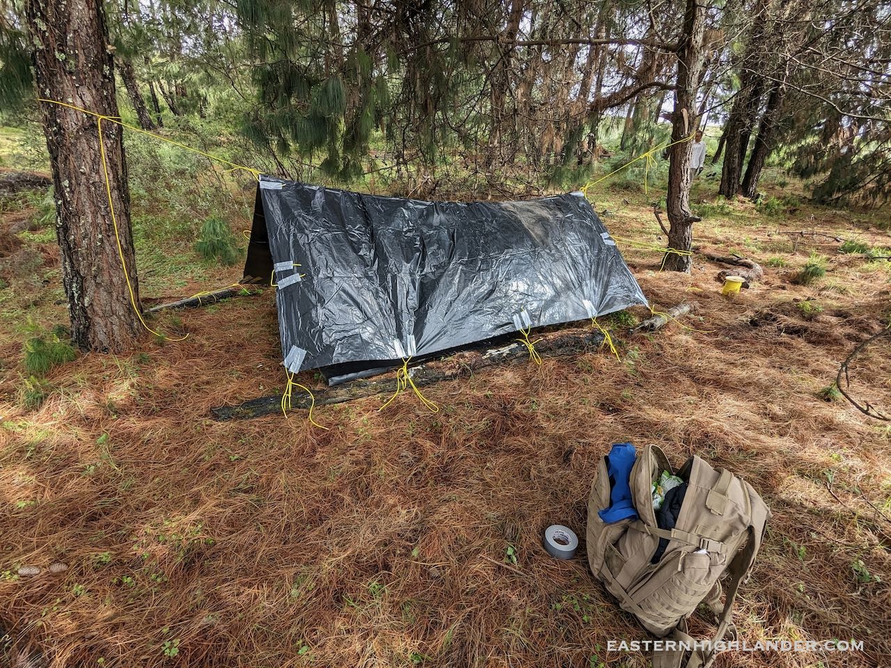 The Black Plastic Tarp Tent 2023 Part 1 | Eastern Highlander