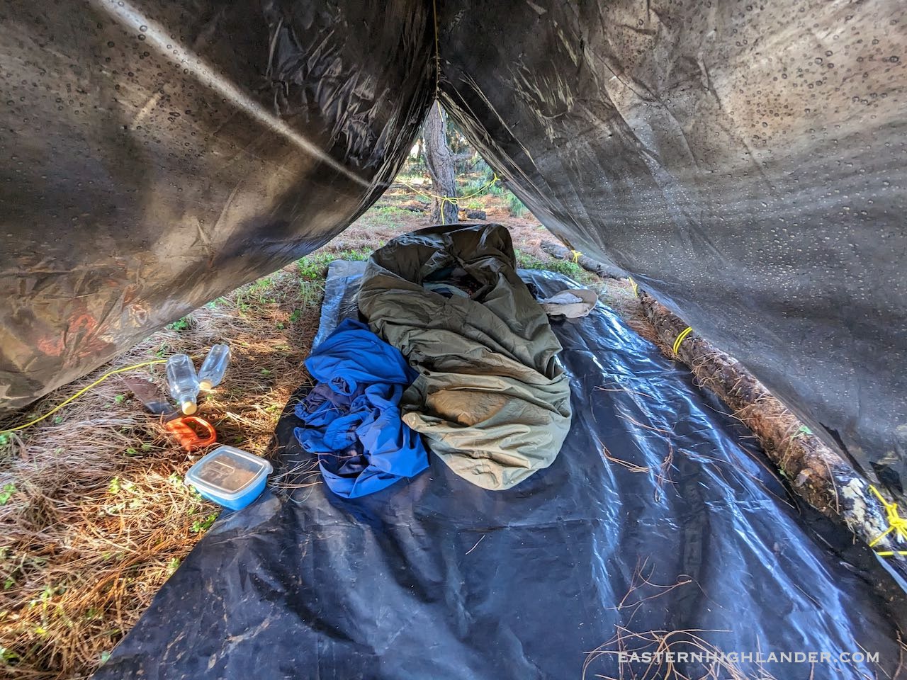 The Black Plastic Tarp Tent 2023 Part 1 | Eastern Highlander